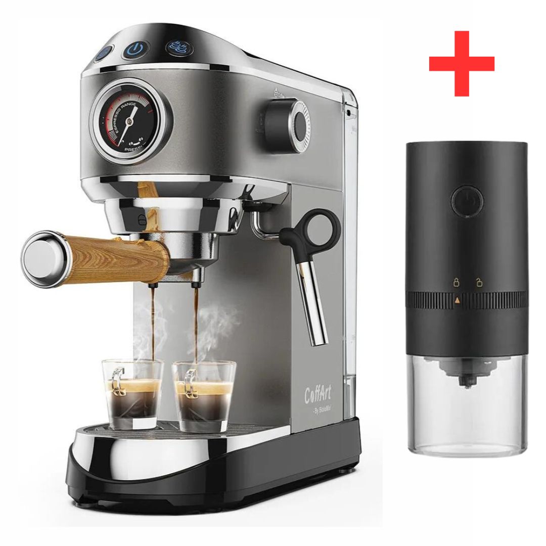 Machine Espresso 20 Bars + Moulin à Café USB – COOK FIRST®